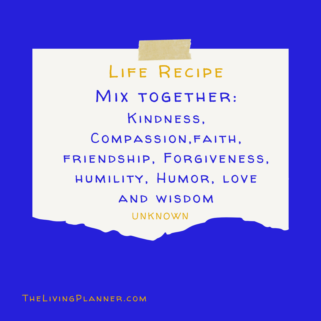 Life Recipe - The Living Planner